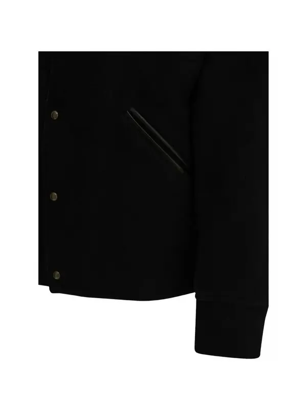 A.PRESSE Leather-trimmed Cashmere Jacket