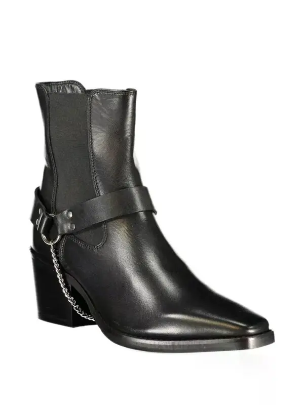 CAFÈNOIR Harness-detail Chain-embellished Ankle Boots