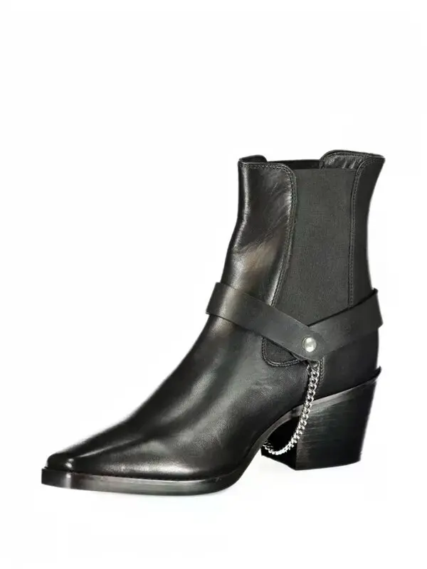CAFÈNOIR Harness-detail Chain-embellished Ankle Boots
