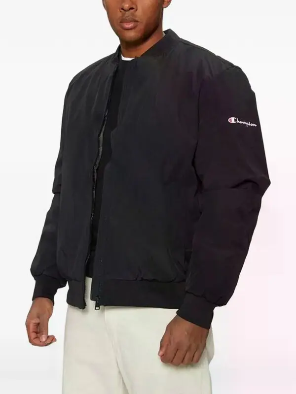 Champion Logo-print Bomber Jacket - Black