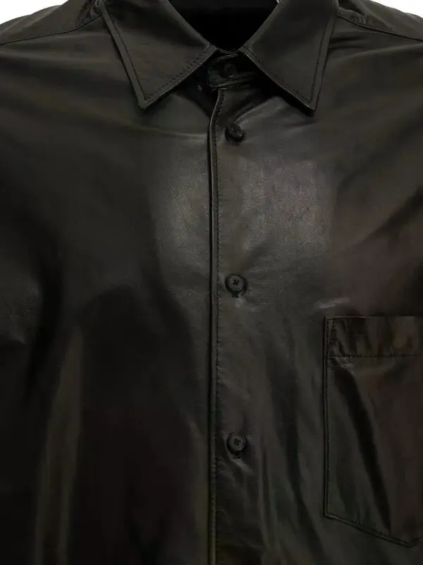 Auralee Long-sleeve Leather Shirt