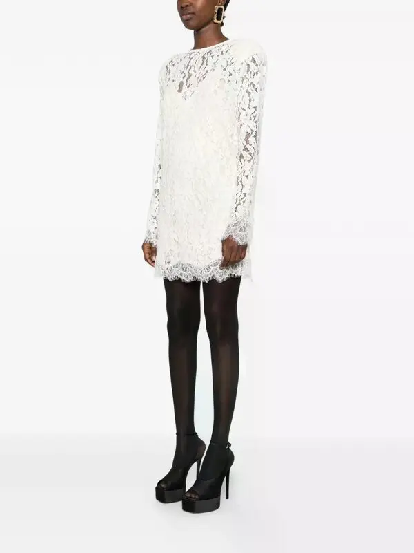 ANIYE BY Lace-overlay Long-sleeve Mini Dress