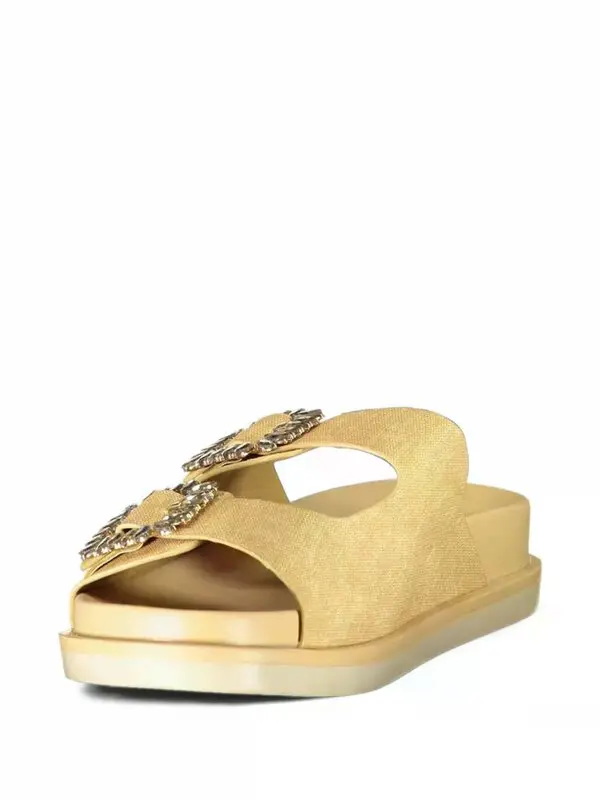 LAURA BIAGIOTTI Crystal-embellished Buckle-fastening Sandals