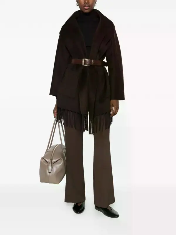 VICOLO Fringed-hem Coat