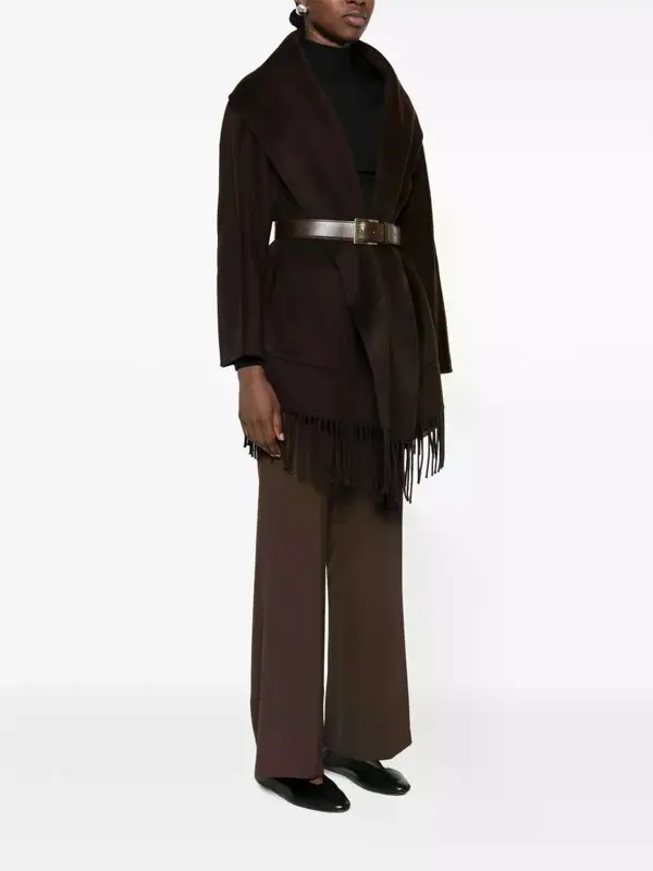 VICOLO Fringed-hem Coat