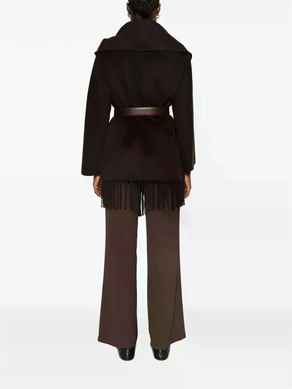 VICOLO Fringed-hem Coat