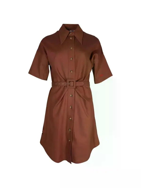 Victoria Beckham Belted Shirt Dress - Brown