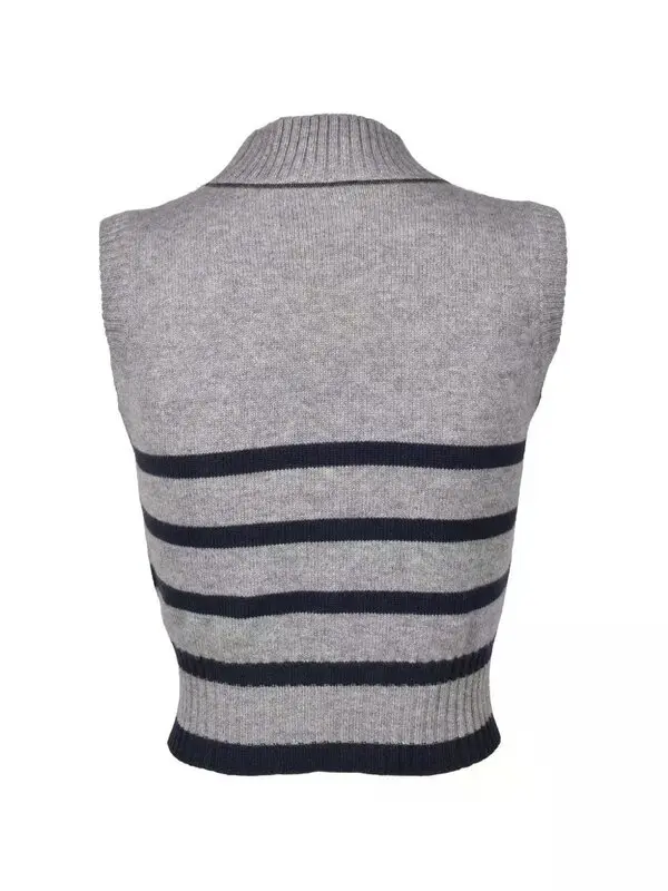 Brunello Cucinelli Striped Sleeveless Sweater