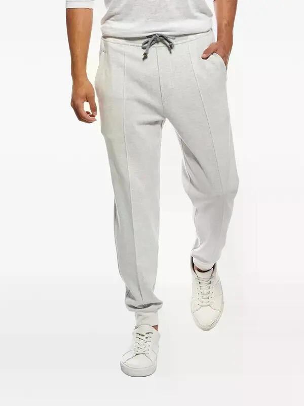 Brunello Cucinelli Drawstring Tapered-leg Track Pants - Grey