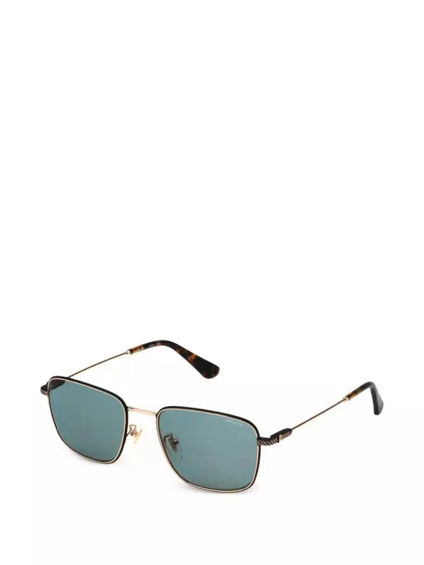 POLICE Rectangle-frame Metal Sunglasses - Gold