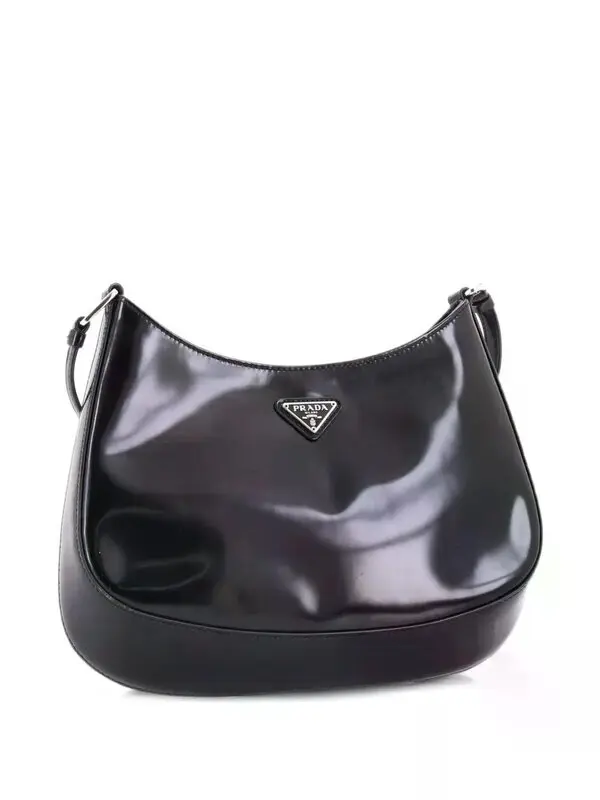 Prada Cleo Shoulder Bag Spazzolato Leather Medium Hobo Bag