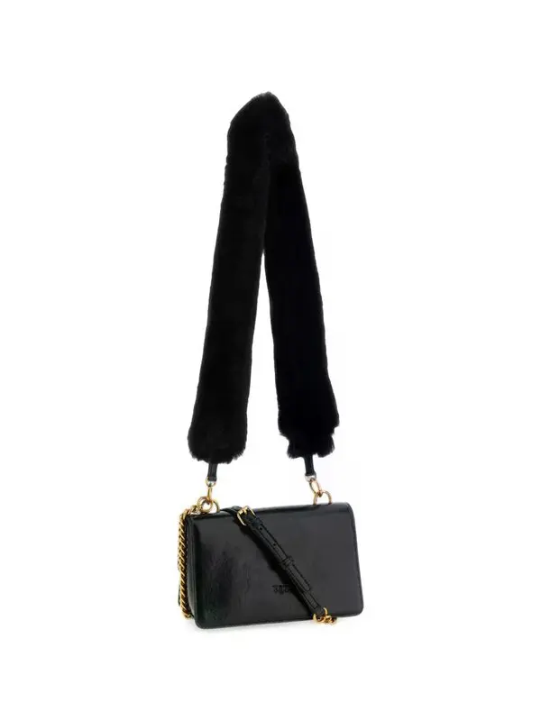 Pinko Love One Craquelé-effect Shoulder Bag