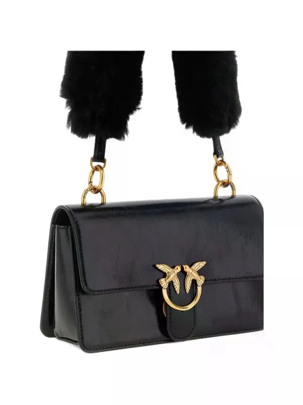 Pinko Love One Craquelé-effect Shoulder Bag