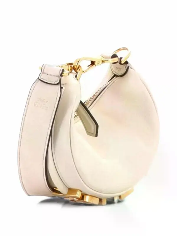 Fendi Fendigraphy Bag Leather Nano Hobo Bag
