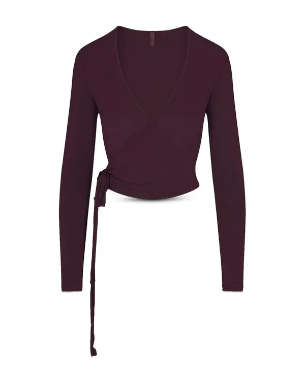 SKIMS Cloud Sleep Wrap Top
