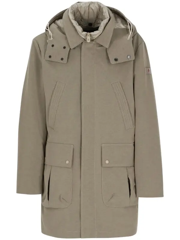 Peuterey Hooded Multi-pocket Coat By - Beige