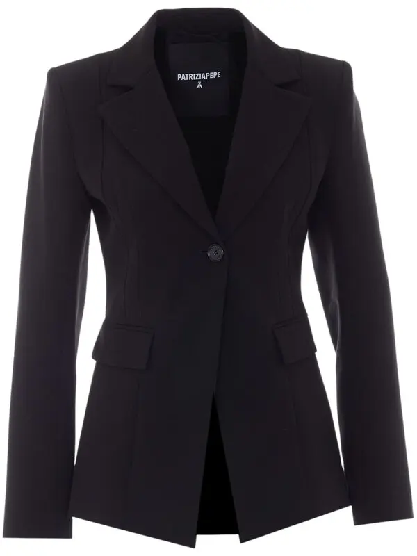 Patrizia Pepe Single-breasted Tailored Blazer By - Black