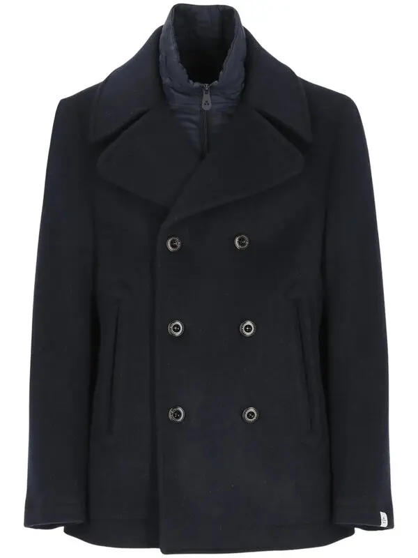Peuterey Invern Wop 01 Double-breasted Layered Coat By - Blue