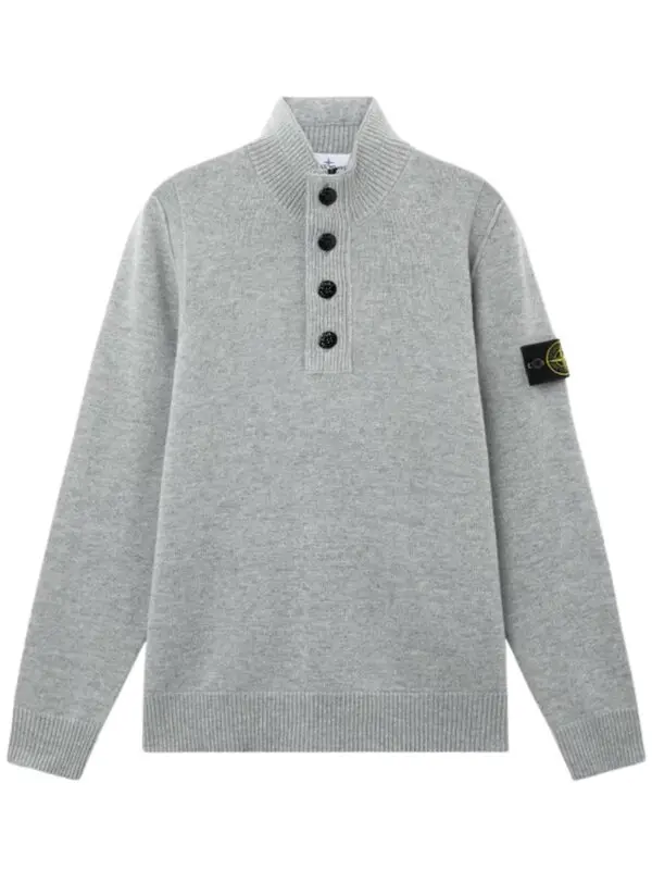 Stone Island Wool Turtle-neck Sweater - Grey
