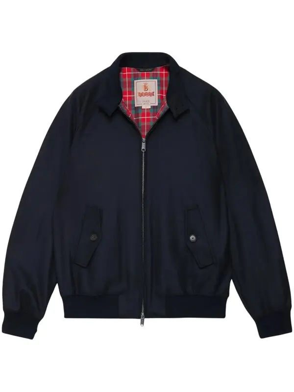 BARACUTA Unpadded G9 Melton Blouson Jacket - Blue