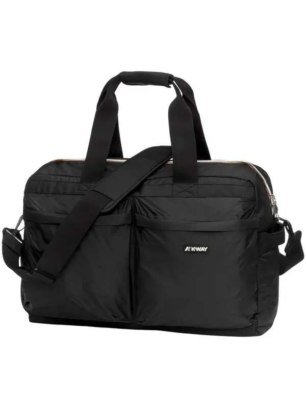 K-WAY Logo-patch Holdall Bag By - Black
