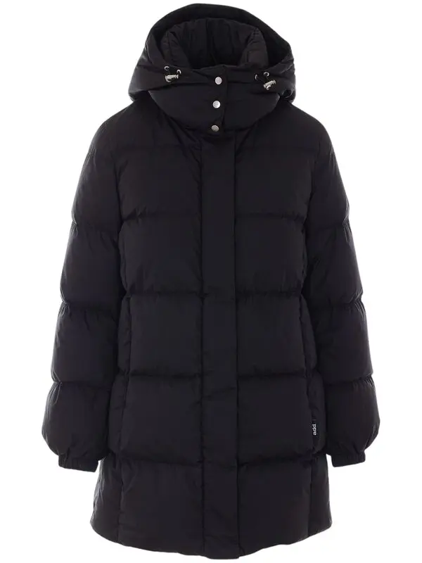 Add Amadeus Hooded Puffer Coat - Black