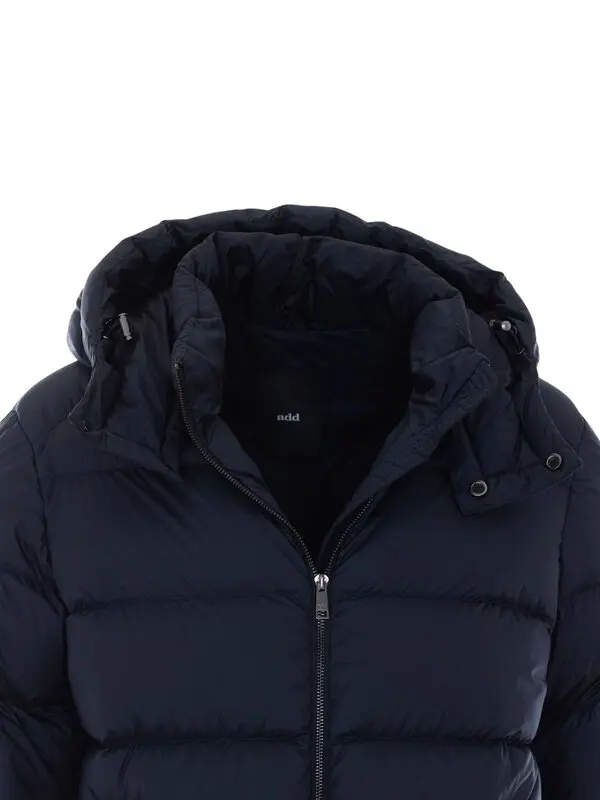 Add Hooded Zip-up Down Jacket