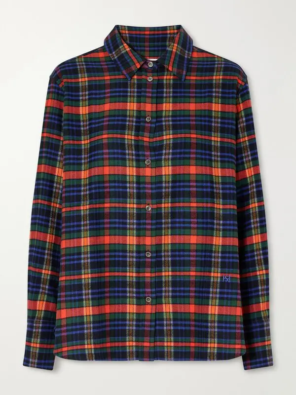 HIGH SPORT Jasper Checked Logo-embroidered Cotton-flannel Shirt - Multi