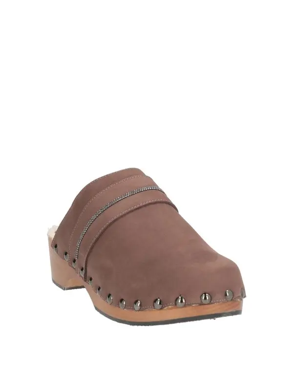 Peserico Mules & Clogs Chocolate Size Leather