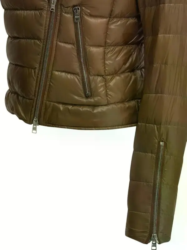 Herno Quilted Biker Jacket - Brown