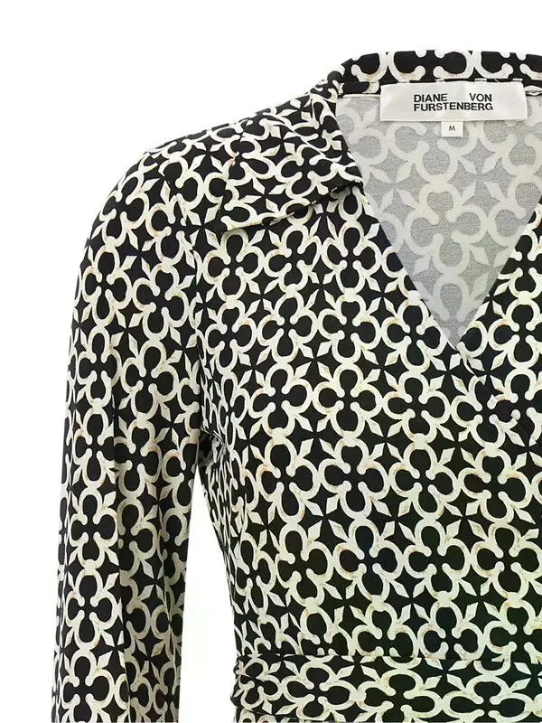 Diane Von Furstenberg Jeanne Geometric-print Wrap Mini Dress