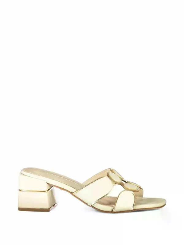 LAURA BIAGIOTTI Embellished Block-heel Sandals - Neutrals