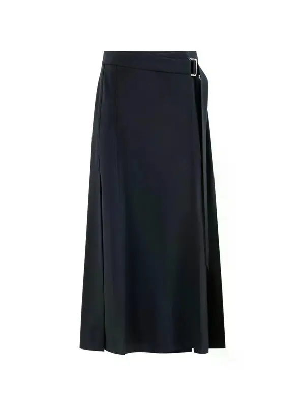 Brunello Cucinelli Tropical Luxury Wool Kilt Skirt - Blue