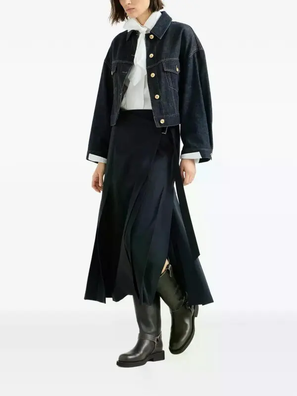 Brunello Cucinelli Tropical Luxury Wool Kilt Skirt