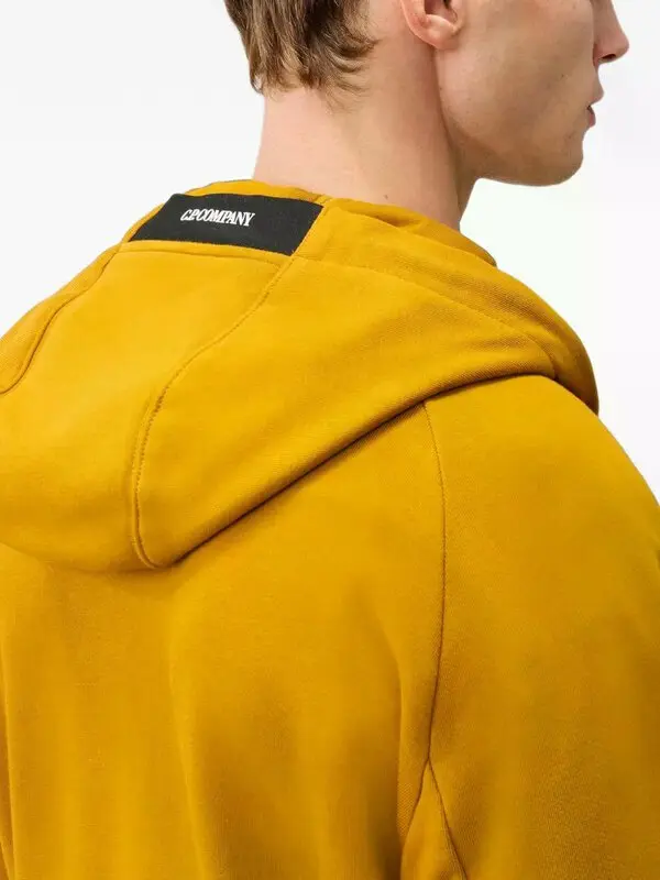 C.P. COMPANY Diagonal Raised Fleece Lens Hooded Zip Sweatshirt