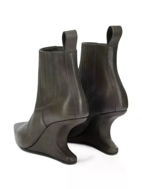 Rick Owens Sculptural-wedge Ankle Boots - Grey