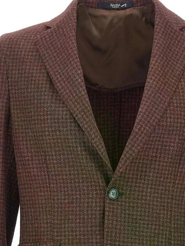 BARBA NAPOLI Easy J Mono Houndstooth Blazer