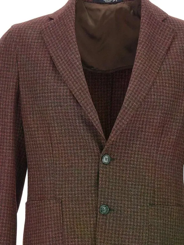 BARBA NAPOLI Easy J Mono Houndstooth Blazer