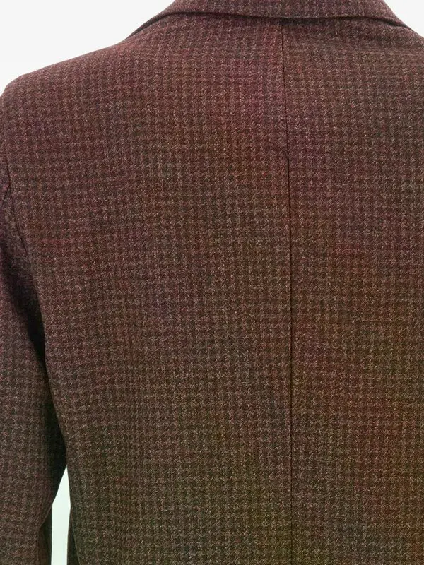 BARBA NAPOLI Easy J Mono Houndstooth Blazer - Red