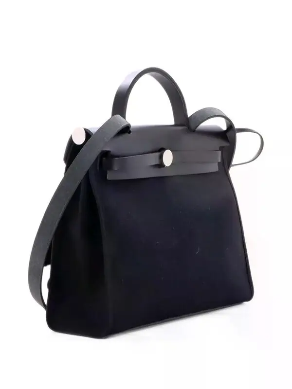 Hermès Herbag Zip Leather And Toile 31 Shoulder Bag