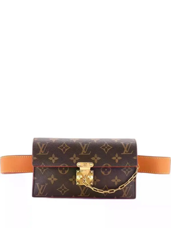 LOUIS VUITTON S Lock Pouch Monogram Canvas Belt Bag