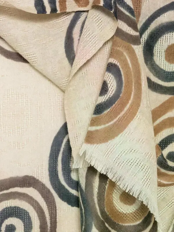 BAOBAB Circle-print Frayed Scarf