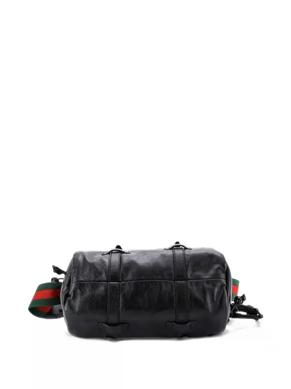 Gucci Tonal Gg Belted Duffle Bag Leather Small Travel Bag