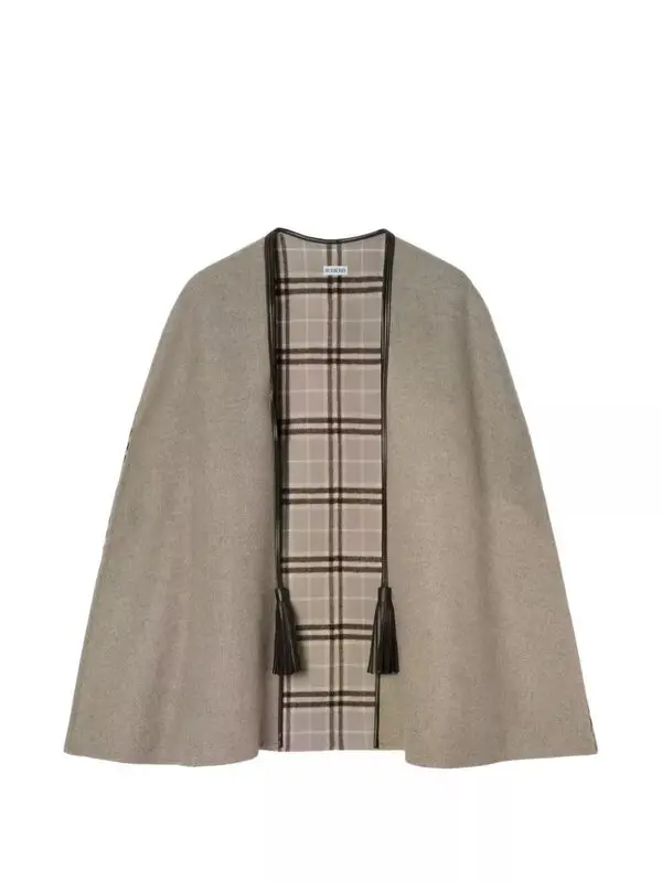 Burberry Wool Eden Cape - Neutrals