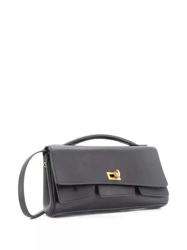 Balenciaga Bel Air Top Handle Flap Leather Shoulder Bag