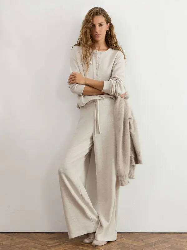 REISS Hattie Cotton-blend Wide-leg Drawstring Joggers
