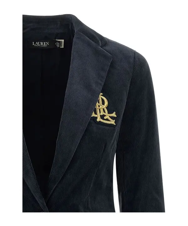 Ralph Lauren Monogram Corduroy Blazer - Navy