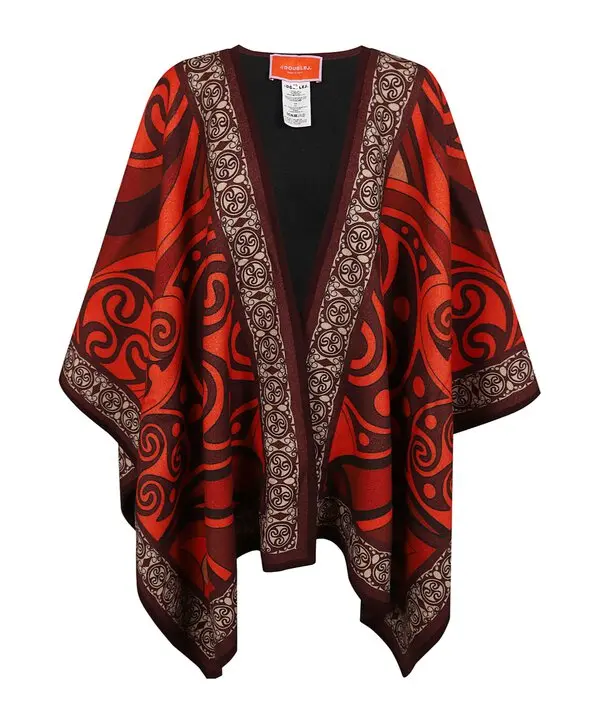 La DoubleJ Soul Printed Cape - Burgundy
