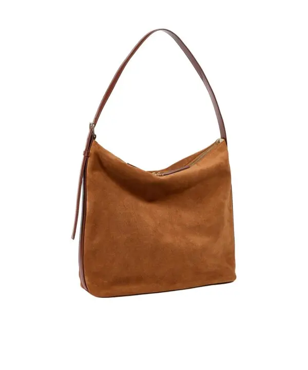 A.p.c. Suede Shoulder Bag - Camel