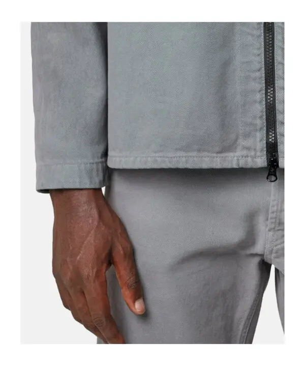 Stone Island Comfort-fit Zip-up Overshirt With Reflective Lamination